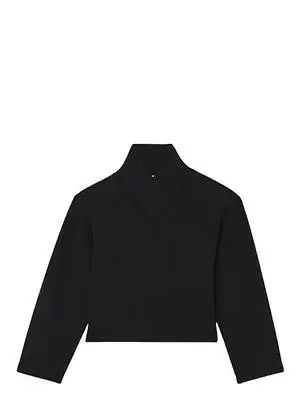 REISS Stretch-jersey Jumper Black