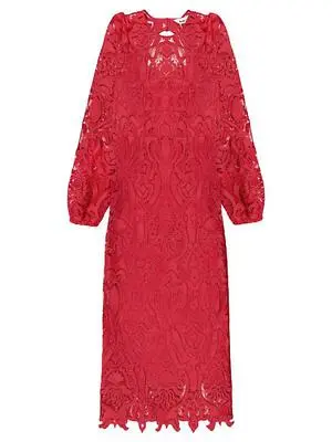 RO&ZO Kendall Open-back Lace Maxi Dress - Red