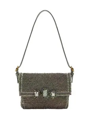 Malìparmi Beaded-embellished Shoulder Bag - Grey