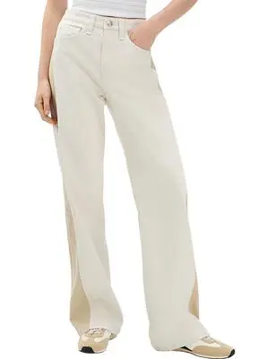 Rag & Bone Logan High-rise Spliced Wide-leg Jeans - Twostone