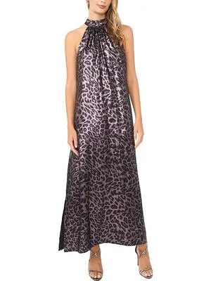 Vince Camuto Halter High Neck Maxi Dress - Rich Black