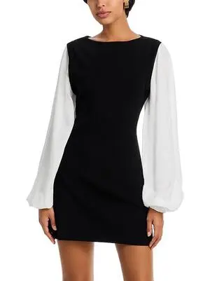 French Connection Maxime Knit Mini Dress - Black/summer White