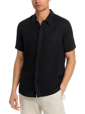 Michael Kors Classic Linen Point Collar Shirt - Black