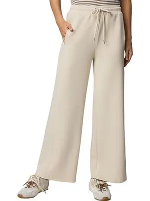 Splendid Scubasoft Wide Leg Pants - Pale Oak Heather