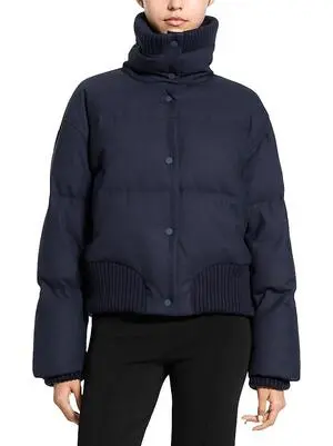 Theory Cozy Collar Puffer Coat - Dark Navy