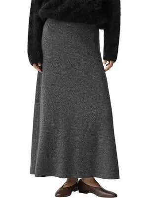 Theory Astor Soft Maxi Skirt Charcoal