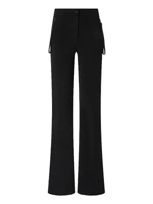 Pinko Palmira Zippered Pocket Trousers - Limo Black