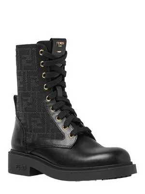 Fendi Filo Biker Boots - Black/brown