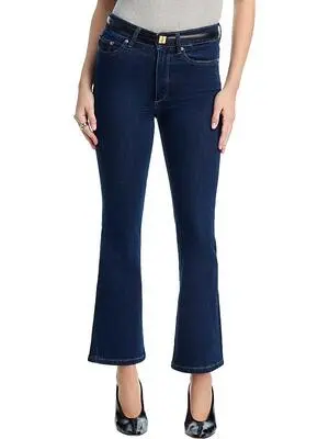 Rains Bridget Boot High Rise Instasculpt Crop Jeans - Lunar Sky