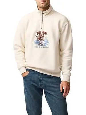 Rodd & Gunn Gunner's Track Quarter Zip Sweatshirt - Oat
