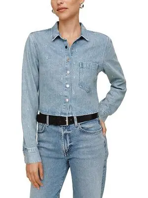 Bella Dahl Cropped Shirt - Vintage Ice Wash