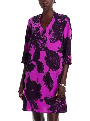 Caroline Rose Vivianna Dress - Magenta/black