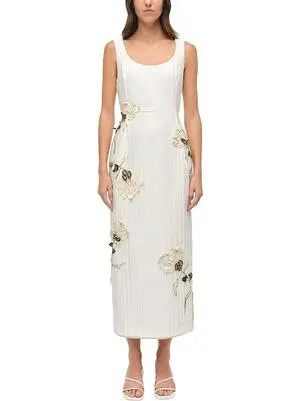 Simkhai Lilibeth Sleeveless Midi Dress - White