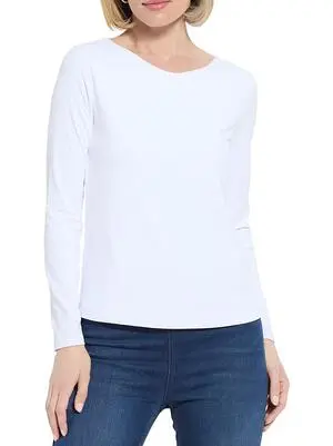 Lyssé Lyssential Long Sleeve Top - White