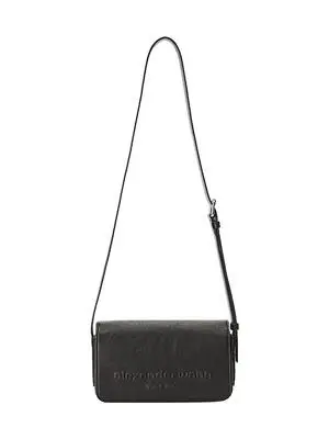 Alexander Wang Punch Flap Leather Crossbody - Black