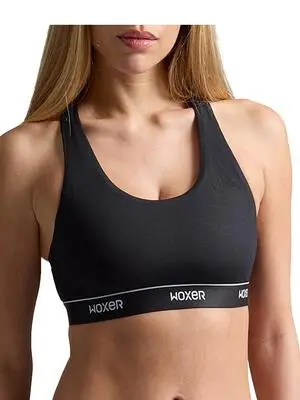 WOXER Ultra-soft Boss Racer Bralette - Black .