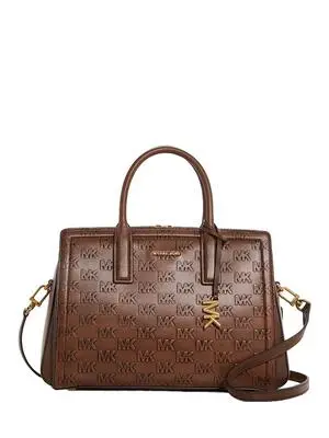 Michael Kors Medium Leather Satchel - Chocolate