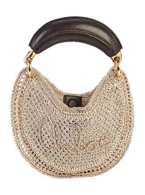 Chloé Mini Crocheted Hobo Bag - Silver