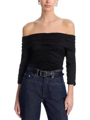 Paige Naya Off-the-shoulder Top - Black
