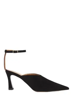ATP ATELIER Pointed Toe Ankle Strap Heels - Black