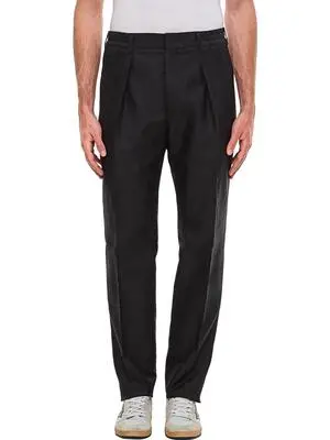 Fendi Straight Trousers With Pleats - Black