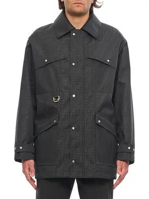 Fendi Blouson With Logo - Grey
