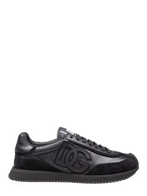 Dolce & Gabbana Leather And Suede Sneakers - Black