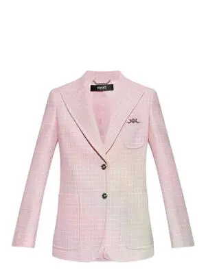 Versace Check-patterned Blazer - Pink
