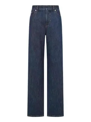 Fendi Textured Denim Jeans - Blue