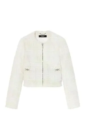 Versace Cotton Cardigan Jacket - Neutrals