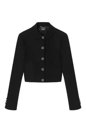 Versace Buttoned Long-sleeve Jacket - Black