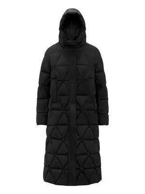 K-WAY Ruenne Quilted Hooded Coat - Black