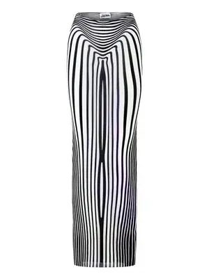 JEAN PAUL GAULTIER Striped Skirt - Neutrals