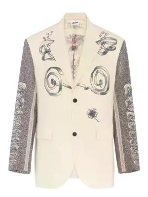 Jean Paul Gaultier Printed Blazer - Neutrals