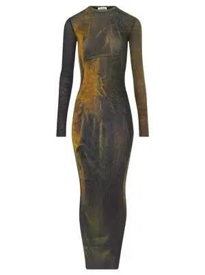 Jean Paul Gaultier Printed Maxi Dress - Brown