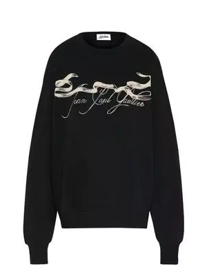 Jean Paul Gaultier Printed Crew-neck Sweatshirt - Black