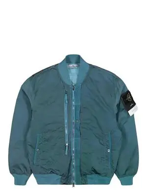 Stone Island Zip-up Front-pocket Bomber Jacket - Blue