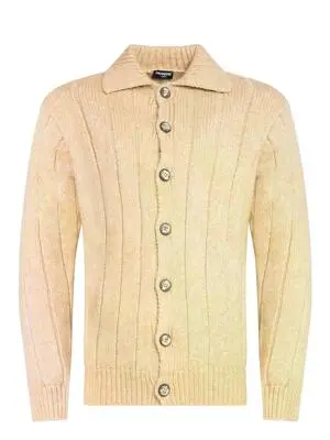 FRANZESE COLLECTION Ribbed Knit Cardigan - Neutrals