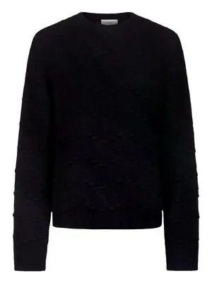 Loulou De Saison Cleidy Crochet 3d Motif Sweater - Black