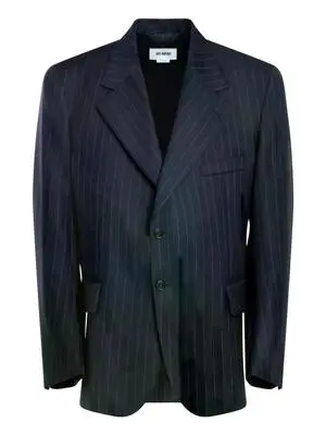 HED MAYNER Pinstripe Button Jacket - Blue