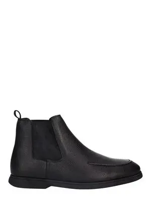 BOSS Panelled Pull-Tab Boots