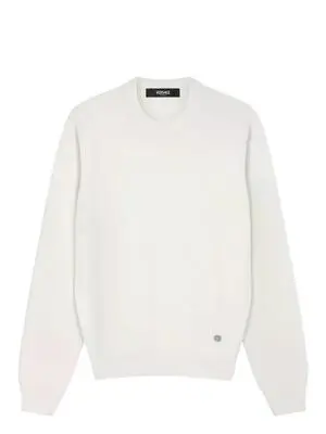 Versace Round-logo Sweater - White