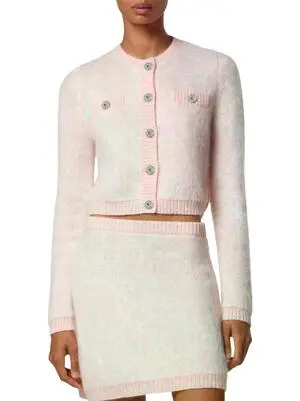Versace Mohair Knit Cardigan - Pink