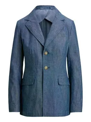 Polo Ralph Lauren Single-breasted Chambray Blazer - Blue