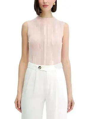 BOSS Ribbed Sleeveless Top - Pink