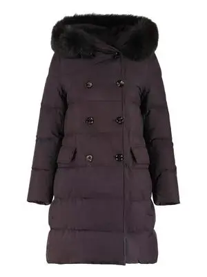 MOORER Ainara Hooded Coat - Purple