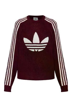 Adidas Logo Stripe Knitwear - Red