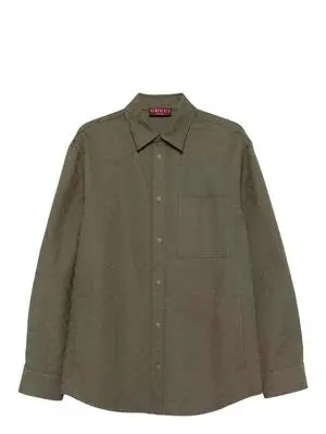 Gucci Monogram-embossed Shirt - Green