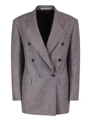 Tagliatore Double-breasted Check Jacket - Grey