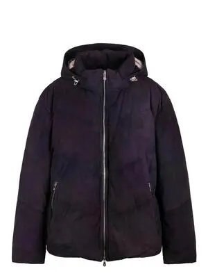 Brunello Cucinelli Zip-Up Hooded Jacket Purple